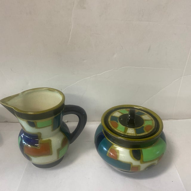 1940s Art Deco Style Sugar and Creamer Set | Chairish