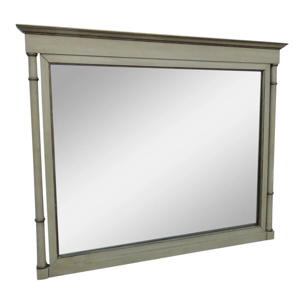 Large Painted Distressed Wall Bathroom Vanity Dresser Mirror | Chairish