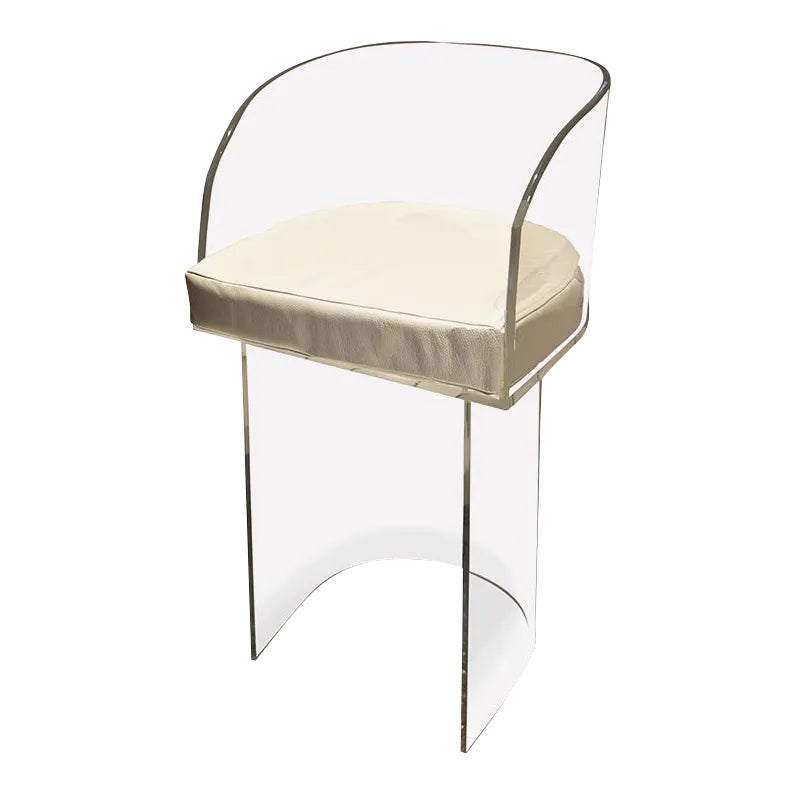 Chloe Clear Acrylic Minimalist Contemporary Chair | Chairish
