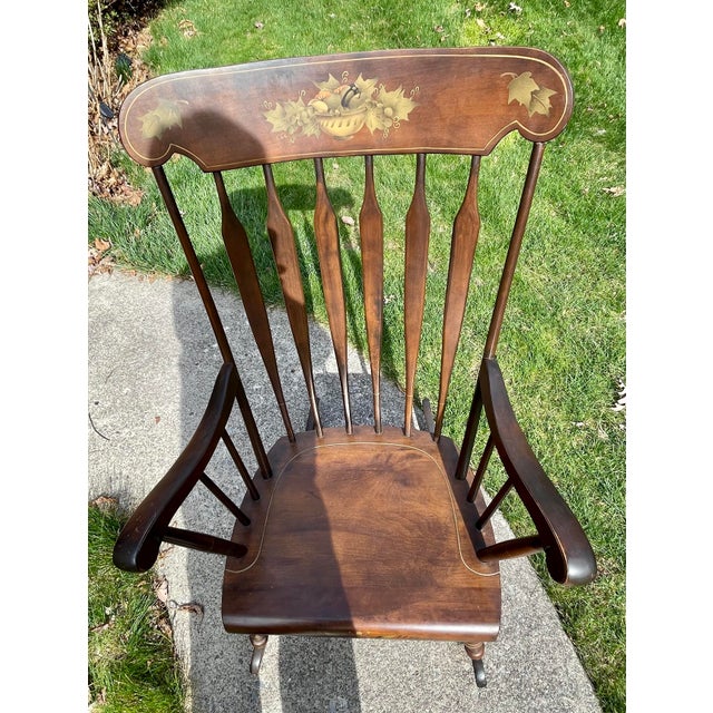 Mid 20th Century S. Bent and Brothers Hitchcock Style Rocker | Chairish