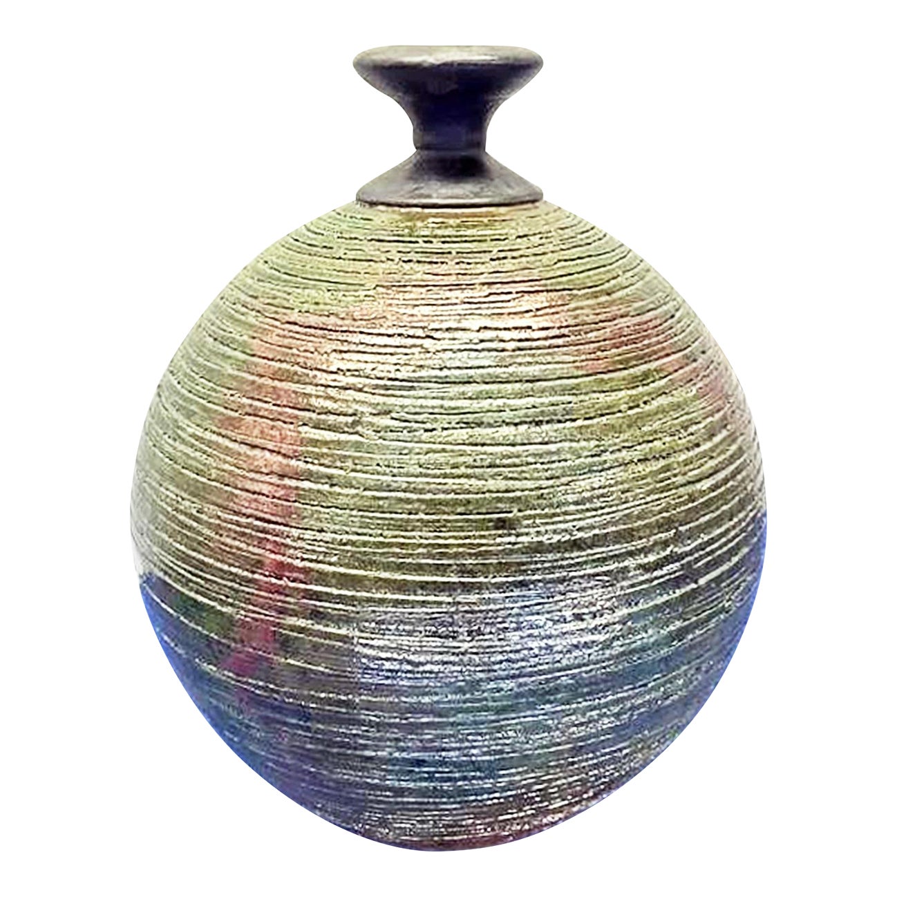 1990s Spun Raku Pottery Vase by Andrew Berend | Chairish