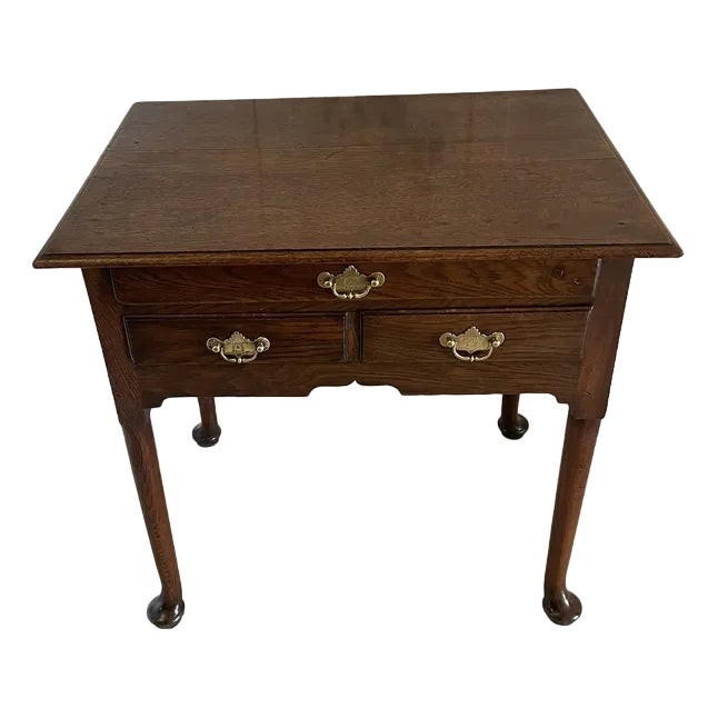 George III Oak Lowboy, 1800s | Chairish