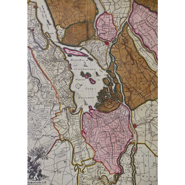 Nicolaus VisscherA Hand Colored 17th Century Visscher Map "Hollandiae ...
