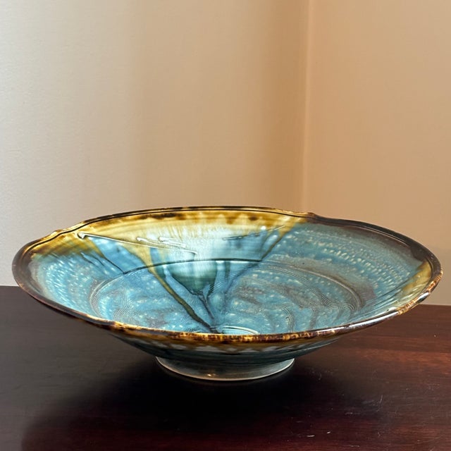 Vintage Studio Pottery Centerpiece Bowl | Chairish