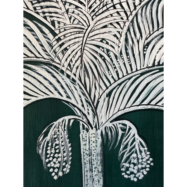 Original Palm Tree Hand-Painted Painting on Heavy Handmade Paper | Chairish
