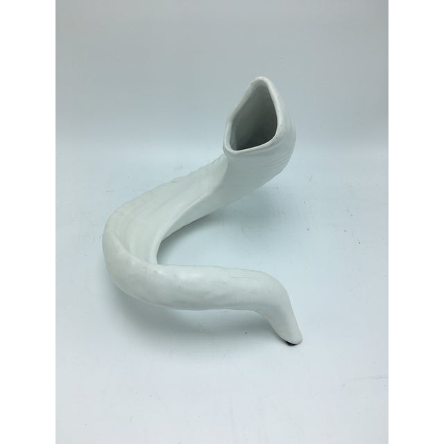 1980s Ceramic Faux Horn | Chairish