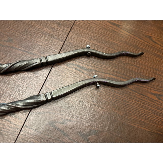 Custom Made Hand Forged Iron Cabinet Pulls - a Pair | Chairish