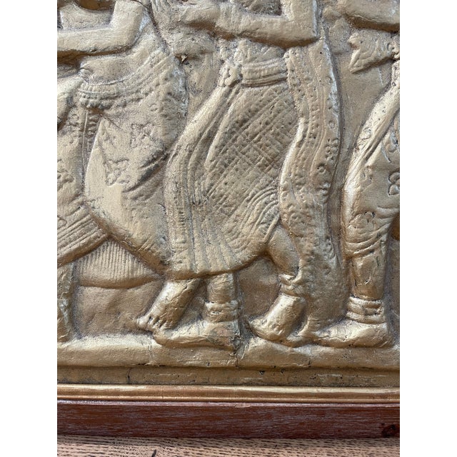 Vintage Framed Angkor Wat Thai Cambodian Temple Paper Mache Art | Chairish