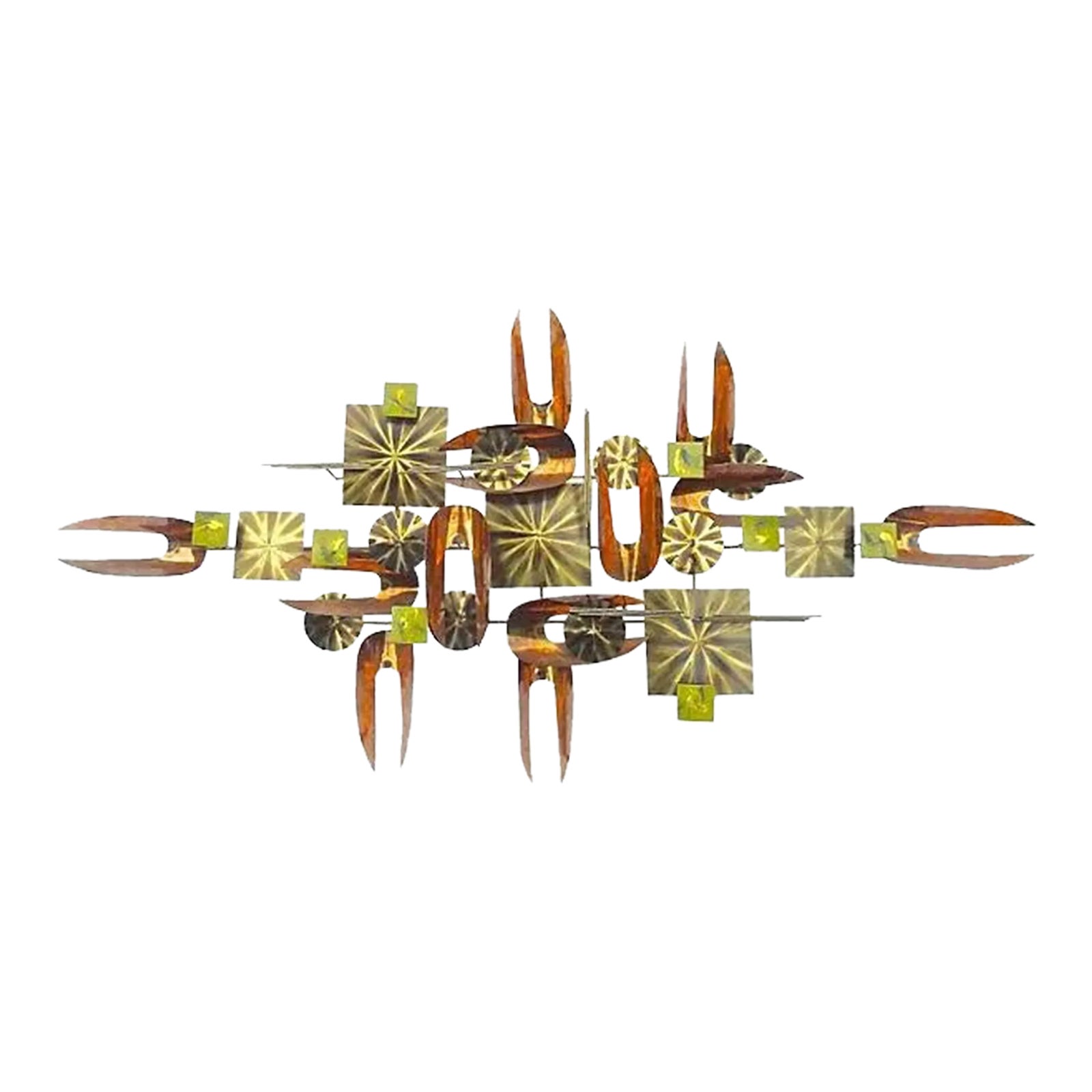 William Vose Mid-Century Modern Metal Wall Sculpture | Chairish