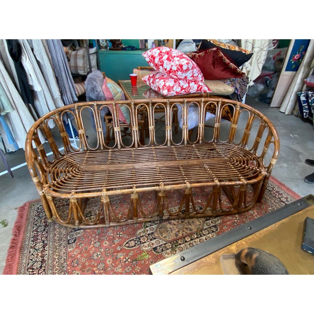 20th Century Vintage Rattan Sofa. | Chairish