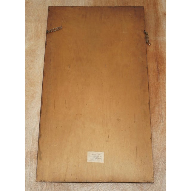 Victorian Hand Painted Wall Hanging Mirror Depicting Lady | Chairish