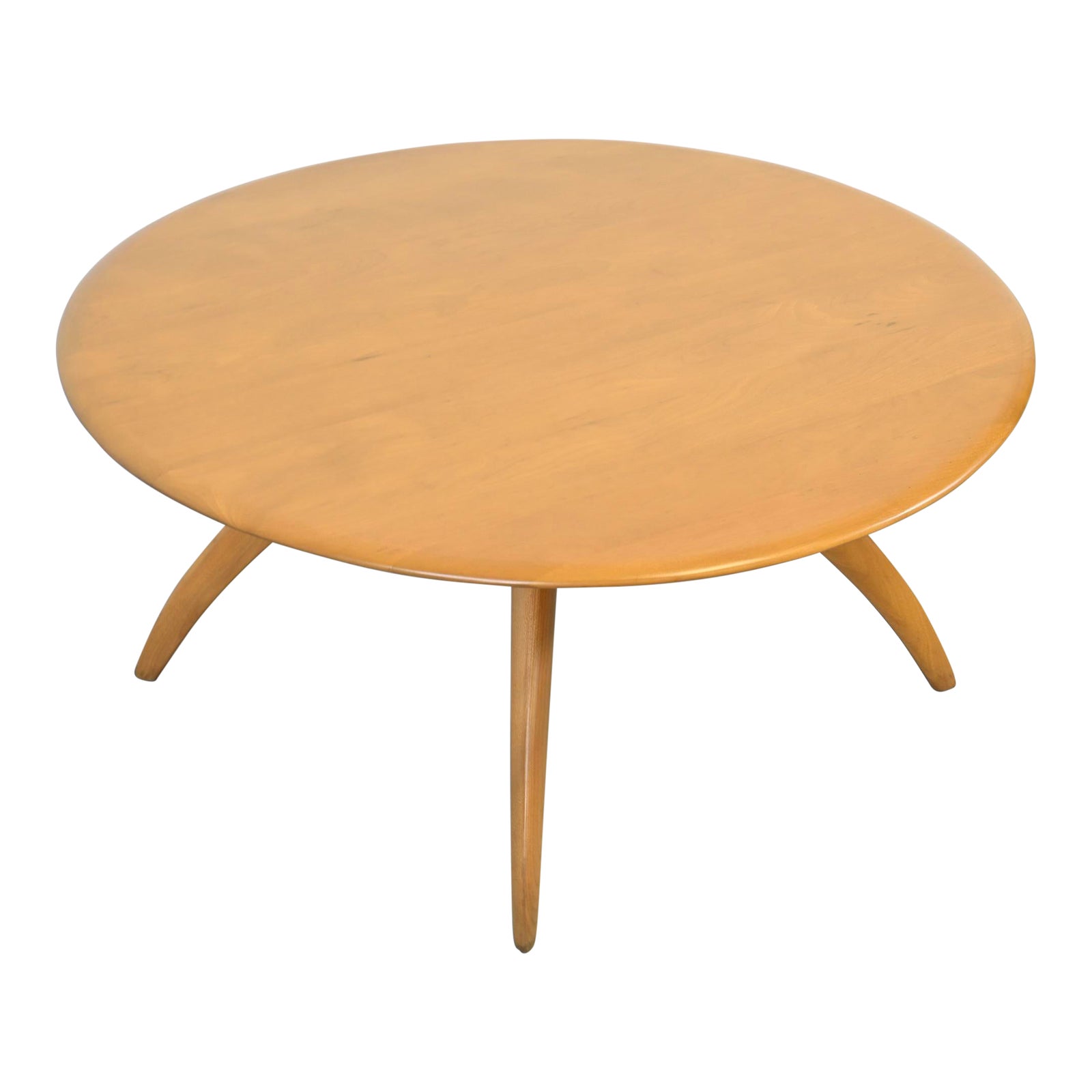 Heywood Wakefield Mid-Century Modern Round Rotating Coffee Table | Chairish
