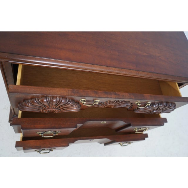 American Drew Cherry Blockfront Goddard Chest | Chairish