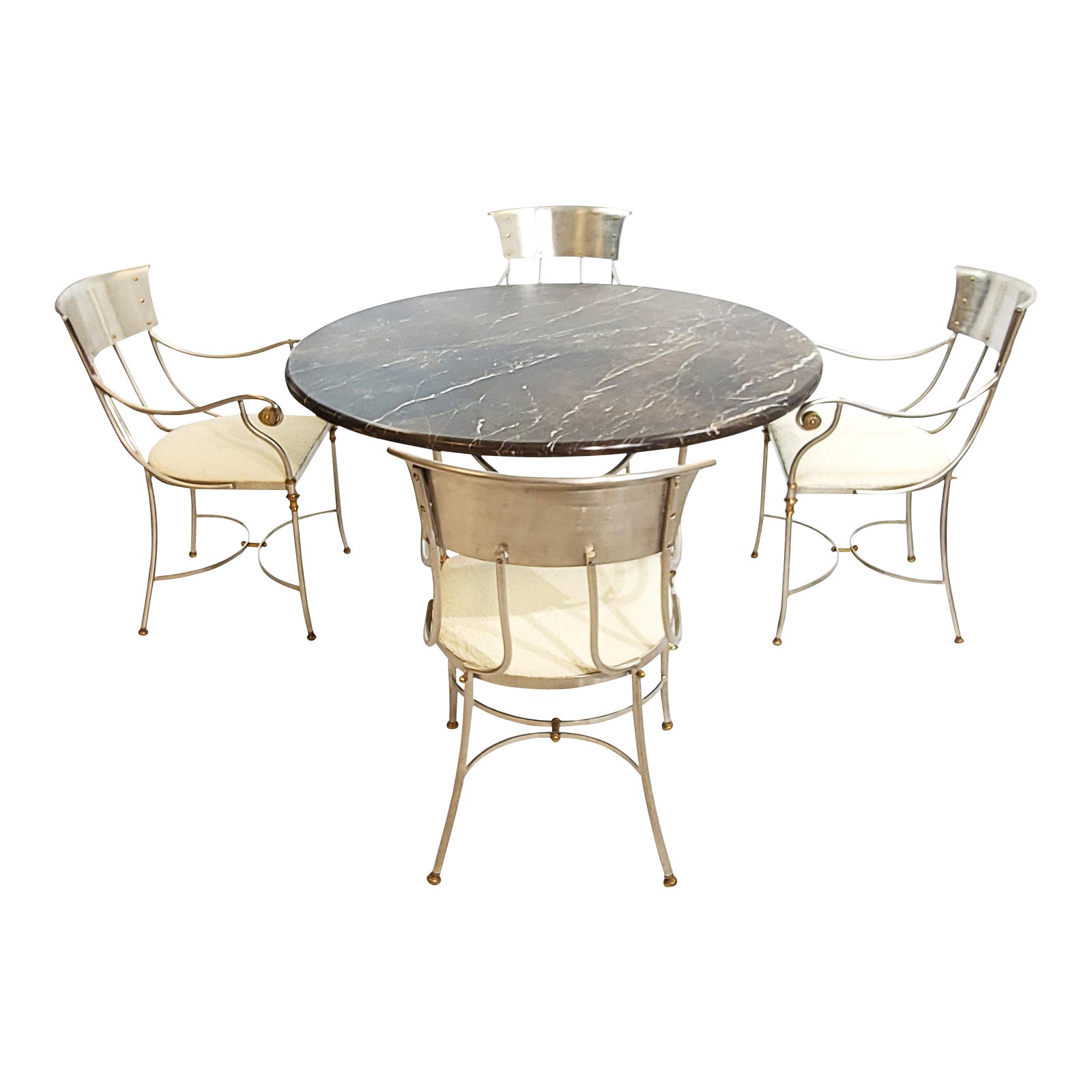 1960s Neoclassical Hollywood Regency Style Dining Set Attributed to ...