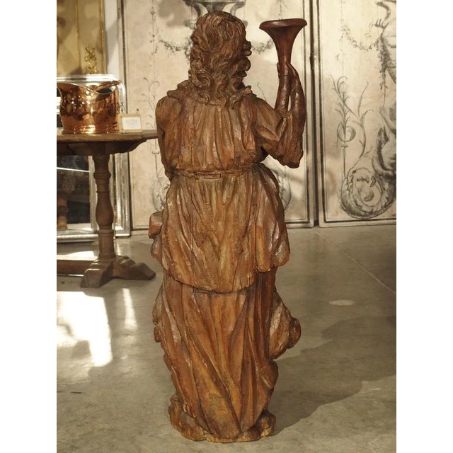 Circa 1650 Carved Hardwood Figural Cornucopia Statue From Italy | Chairish