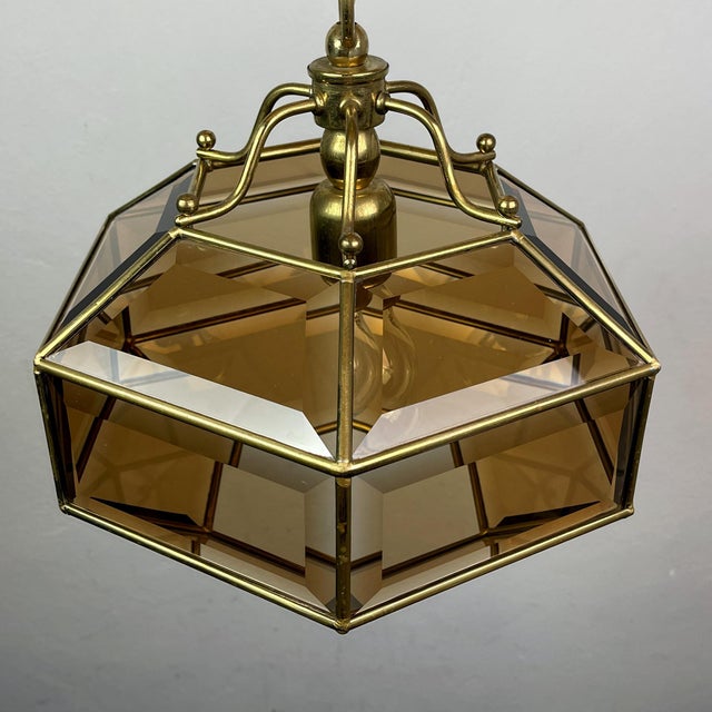 Vintage 1960s Diamond Pendant Lamp Italy | Chairish