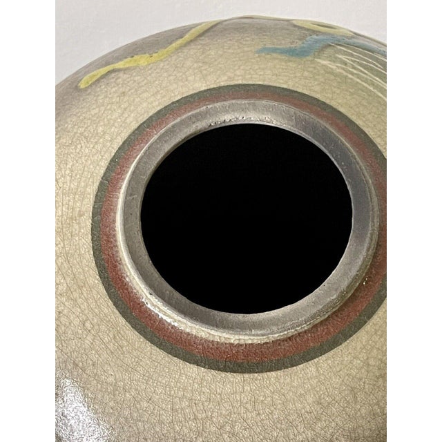 1980s Jamie Davis Studio Art Pottery Postmodern Raku Ceramic Vase ...