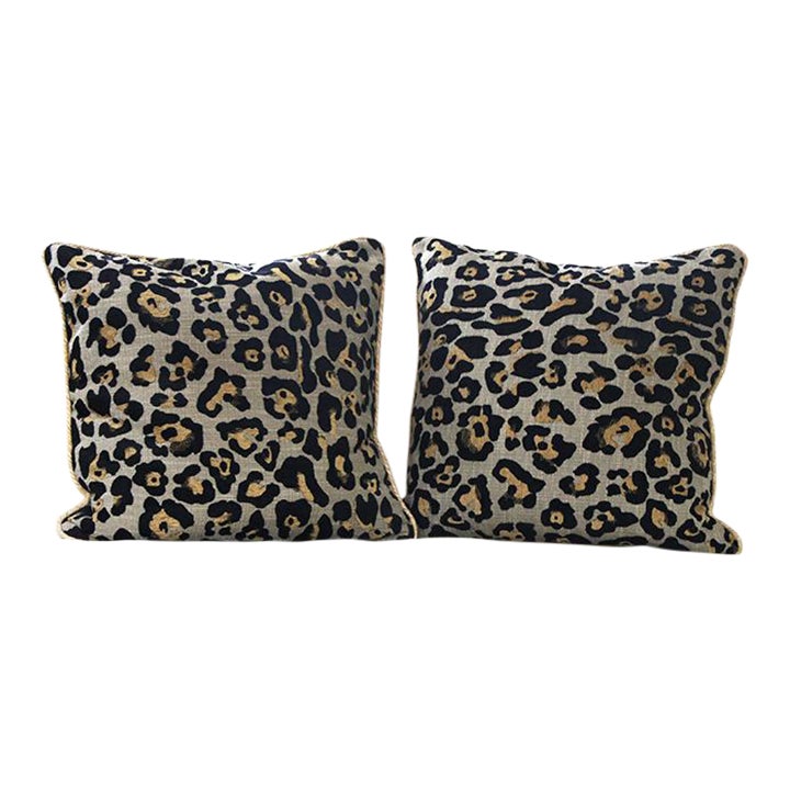 Square Animal Print Pillows- Set of 2 | Chairish
