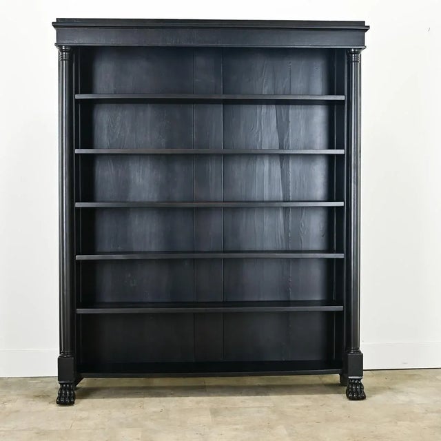 1800s French Empire Style Ebonized Bookcase | Chairish