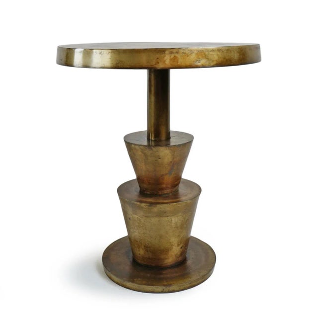 Brass Deco Modern Side Table | Chairish