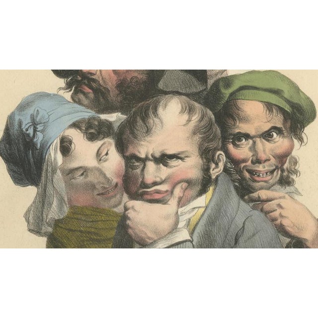 Louis-Léopold Boilly, Grimaces Plate, 1823, Lithograph | Chairish