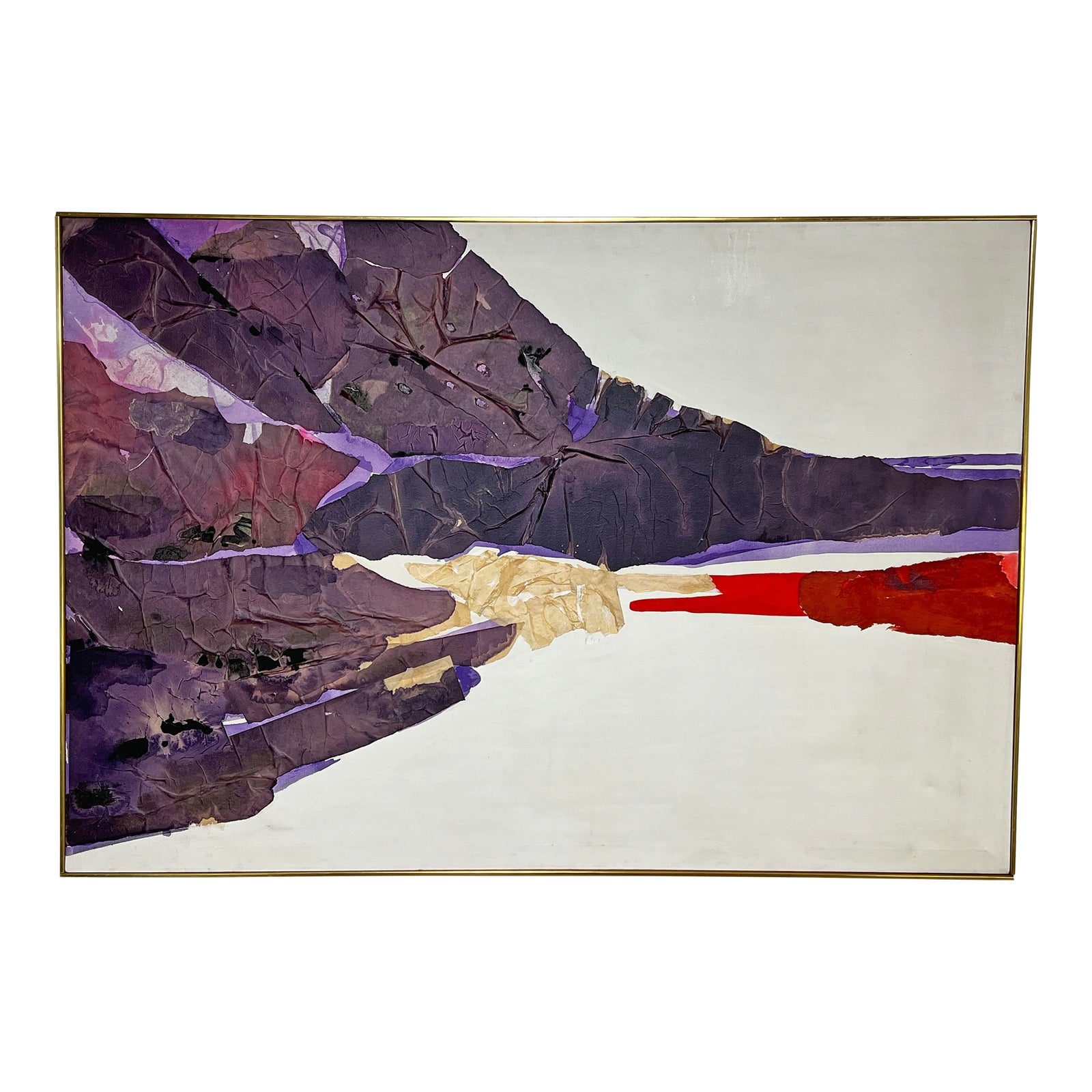 C. 1960s Large Japanese Abstract Painting by Teruko Hiramatsu | Chairish