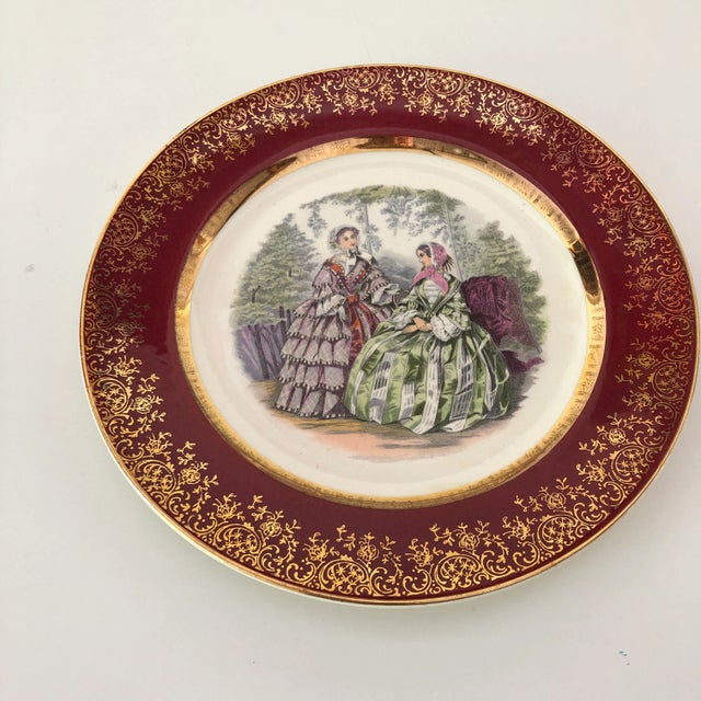1950s Vintage Victorian Style "Nasco 23 K Gold" China Plate | Chairish