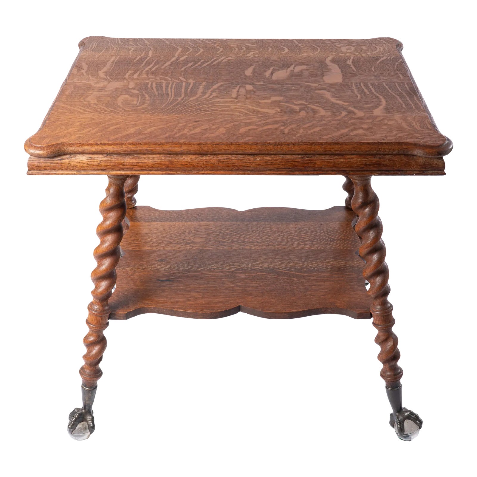 Antique Oak Ball and Claw Foot Table-Circa 1900 | Chairish