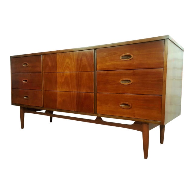 1960s Slick Vintage Original Mid Century Modern Long Low 9 Drawer Dresser Chairish