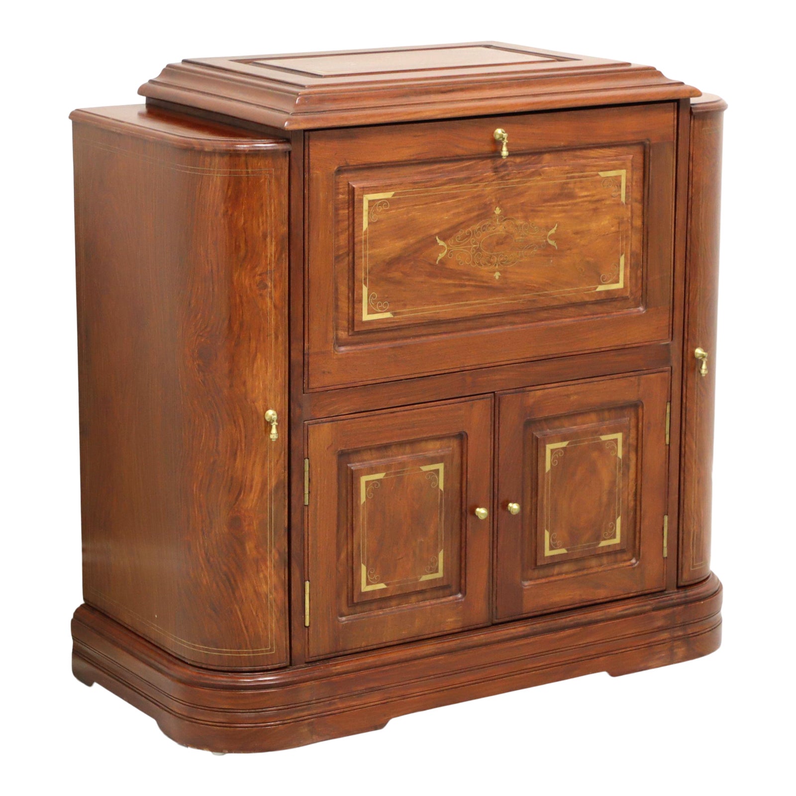 Mid 20th Century Vintage Rosewood Turkish Bar Cabinet | Chairish