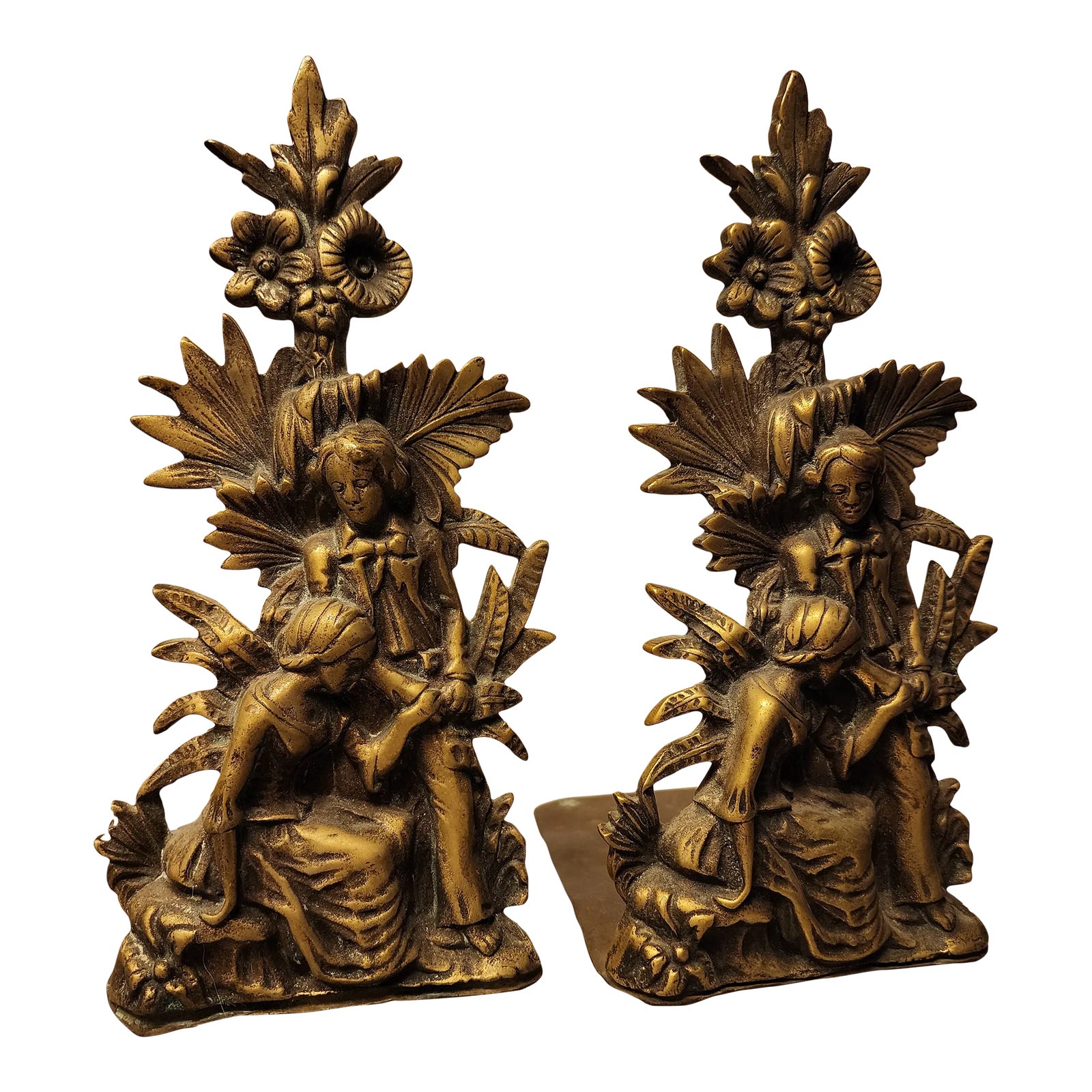Victorian Romantic Themed Bookends | Chairish