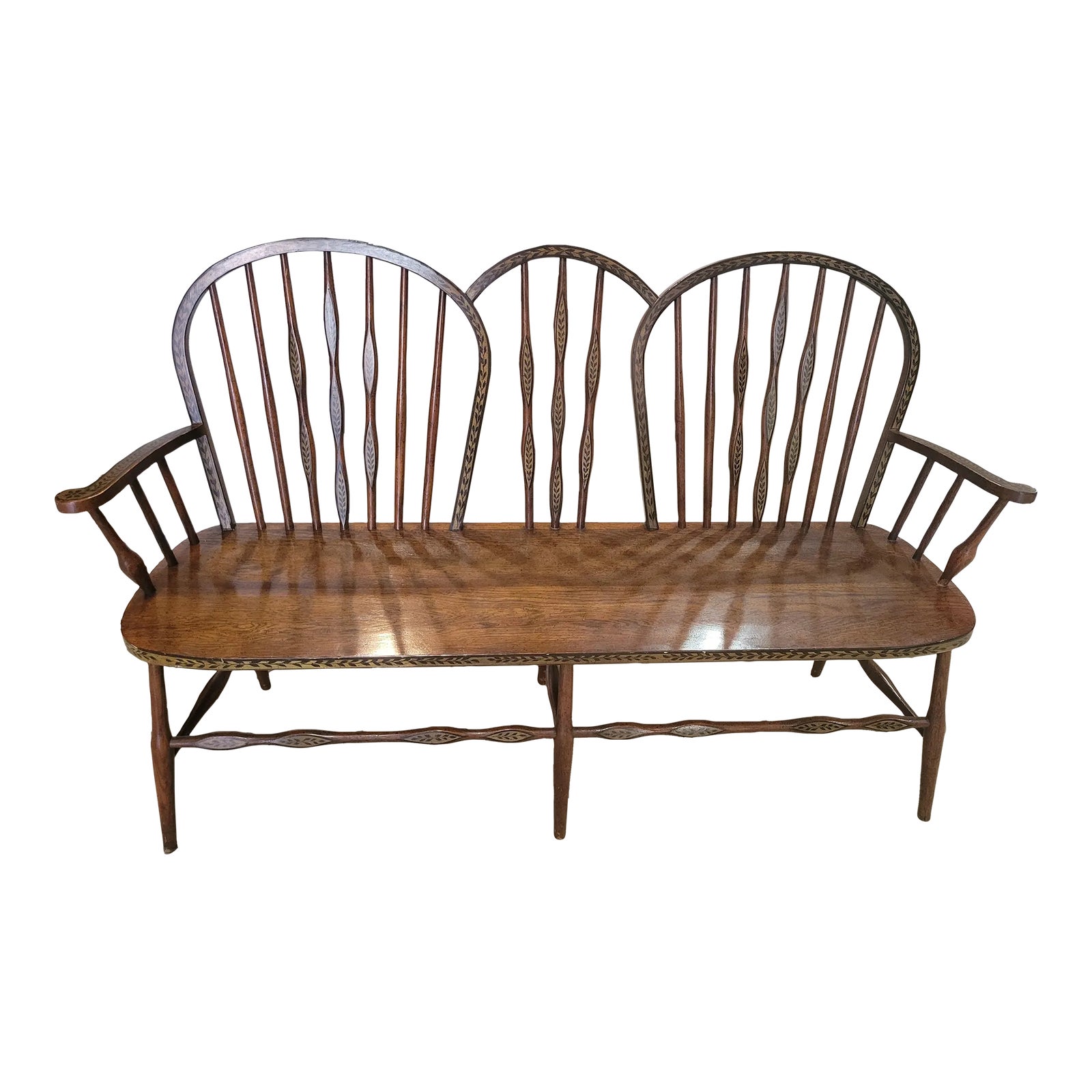 1970s Vintage Triple Bow Heritage Bench | Chairish
