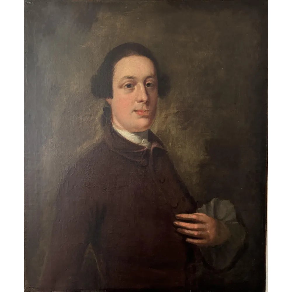 Portrait of an English Gentleman, 1740-1780, Oil on Canvas | Chairish