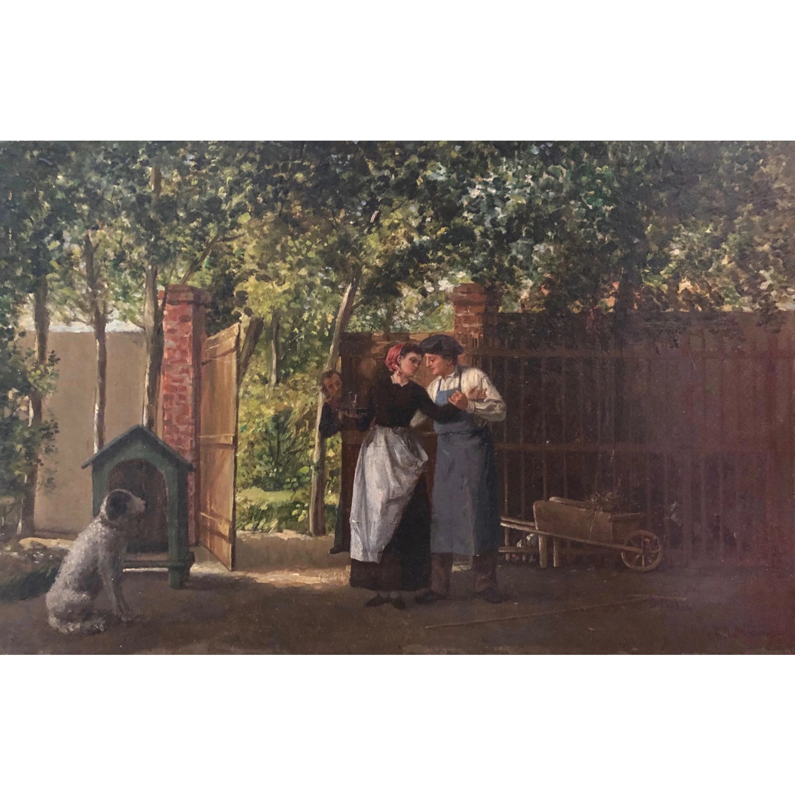 Marie De Garay (France, 1861-1953) "Dance Lesson" Original Oil Painting ...