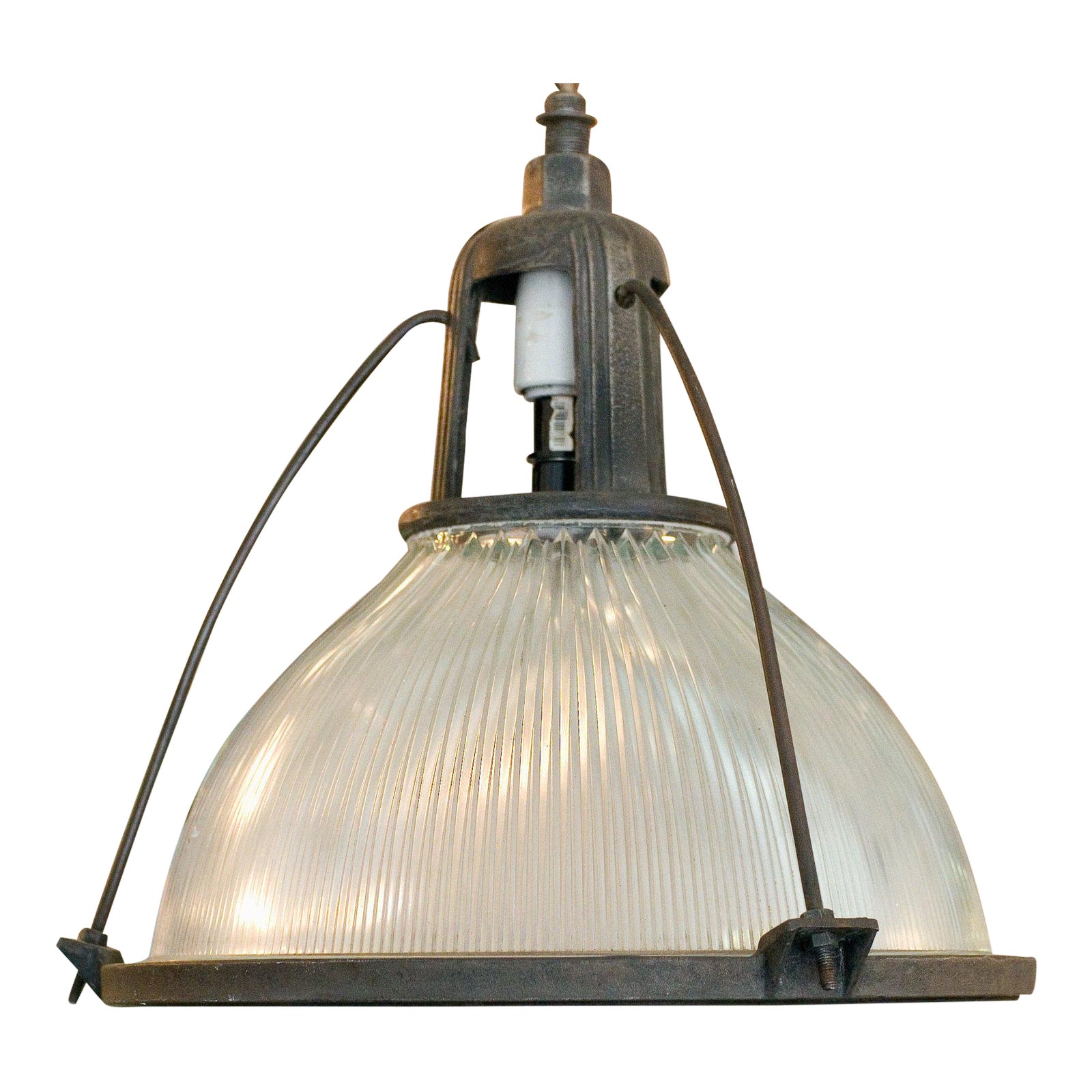 Holophane Industrial Hanging Light Fixture | Chairish