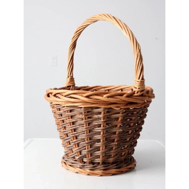 Vintage Wicker Basket | Chairish