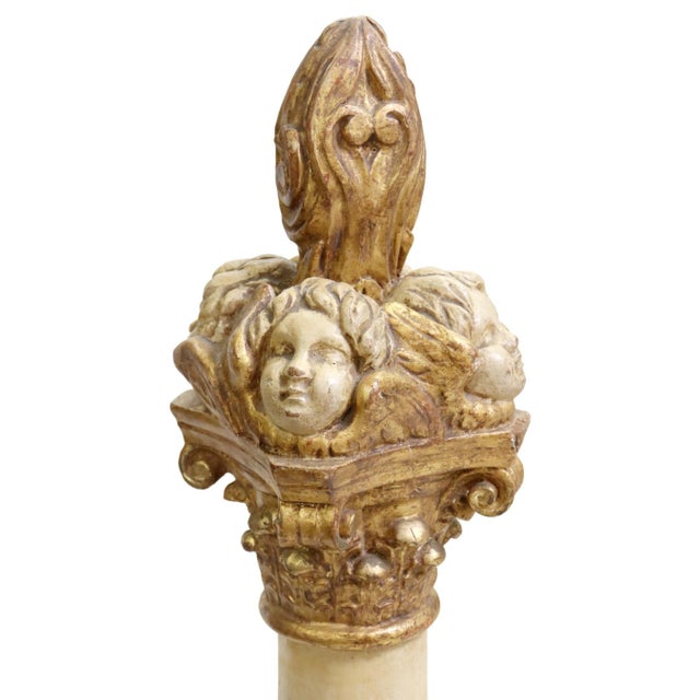 Antique Venetian Rococo Parcel Gilt & Painted Four-Post Platform Bed ...