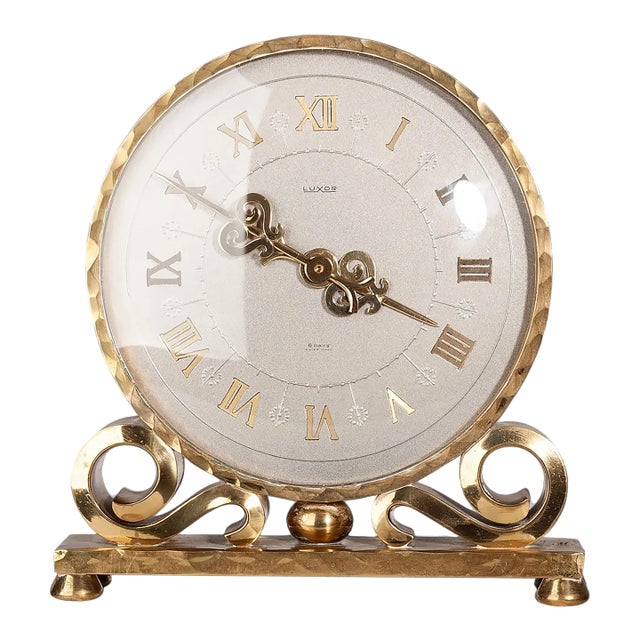 1950s Mid-Century Modern Gilt Bronze/Ormolu 8-Days Movement Mantel ...