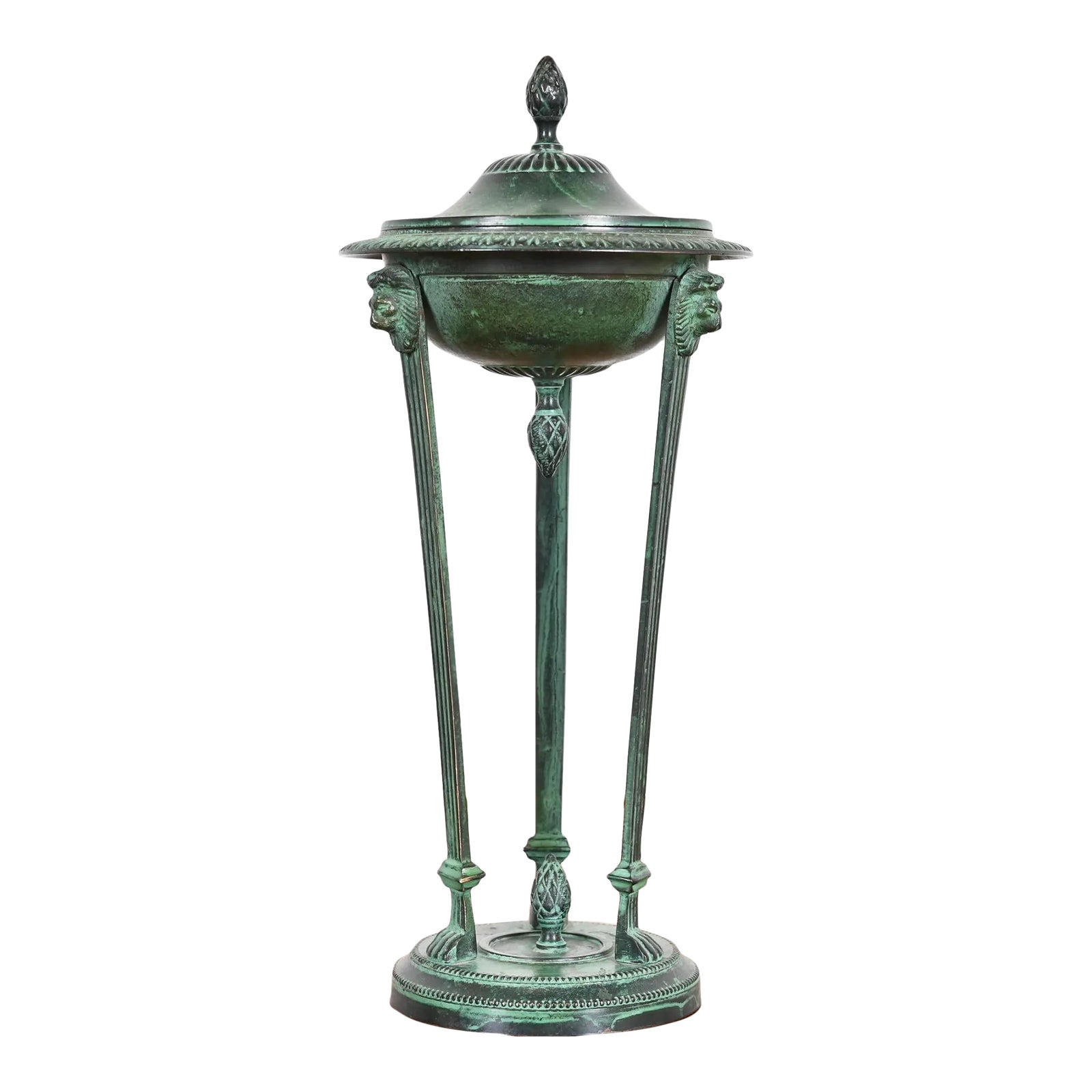 Oscar Bach Style Neoclassical Footed Bronze Censer | Chairish