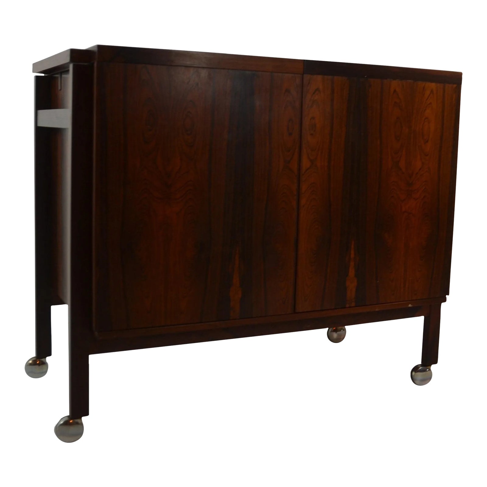 Erik Glasdam Jensen Rosewood Bar Cart | Chairish