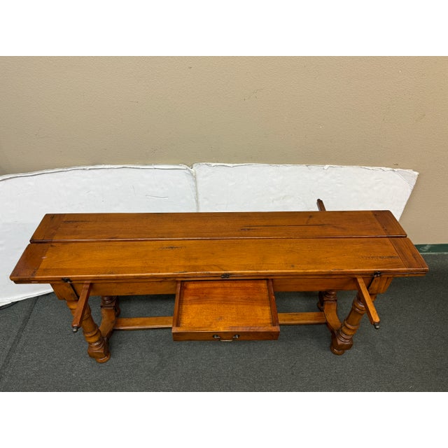 Custom Vintage French Hunt Board Table | Chairish