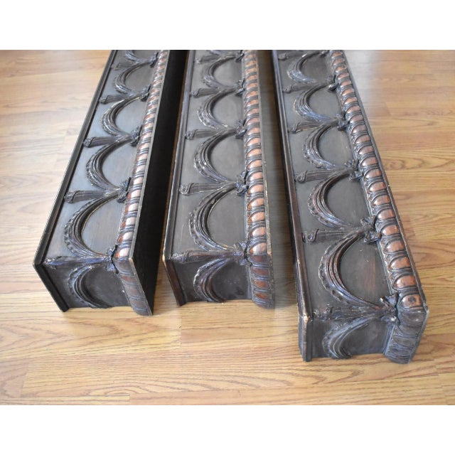 Set of 3 Antique Wood Window Cornices | Chairish