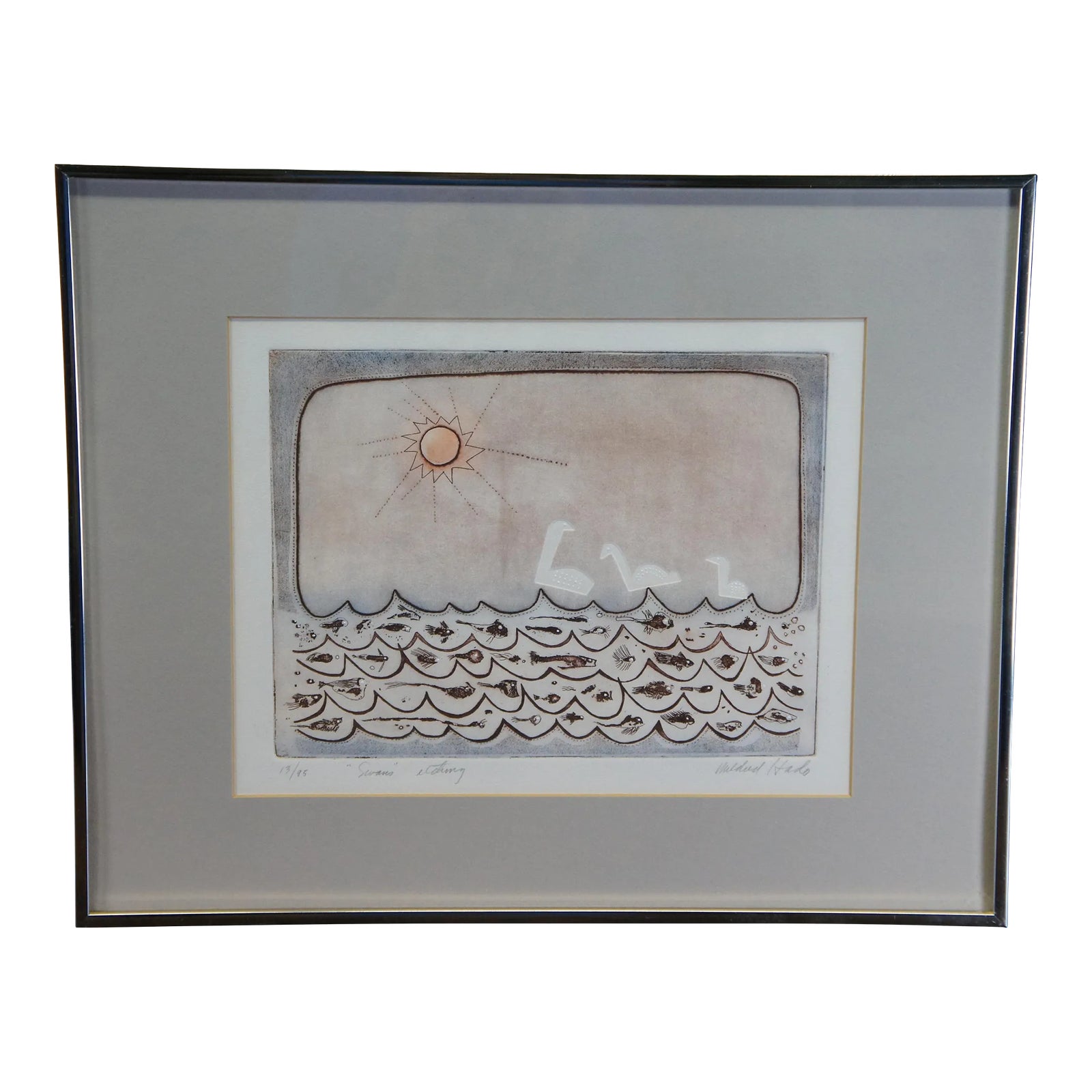 Mildred Hado Swans Deep Sea Subterranean Fish Ocean Seascape Etching 20 ...
