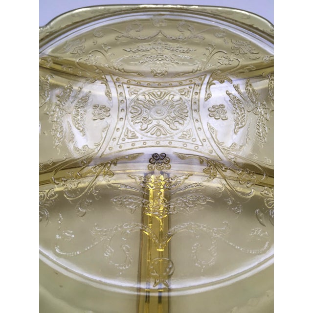 1930’s Federal Glass “Madrid” Divided Glass Plate | Chairish