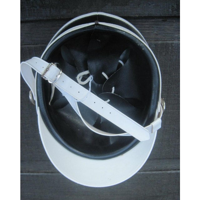 Blue & White Shako Band Hat | Chairish