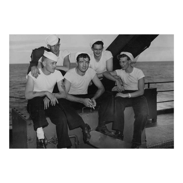 1946 Navy Sailors Black and White Photograph | Chairish