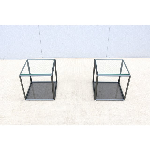 Italian Modern Ron Gilad for Molteni&C 45/Tavolino Square Glass Side ...
