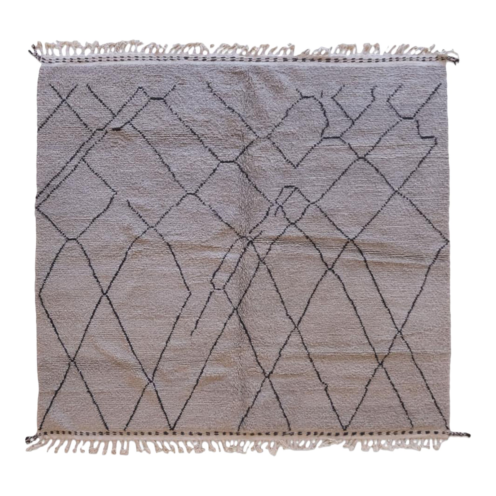 Gray Moroccan Rug - 9.2 X 8.9 Ft | Chairish