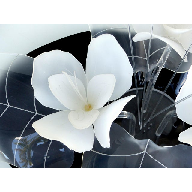 Asian Lotus Acrylic Centerpiece | Chairish