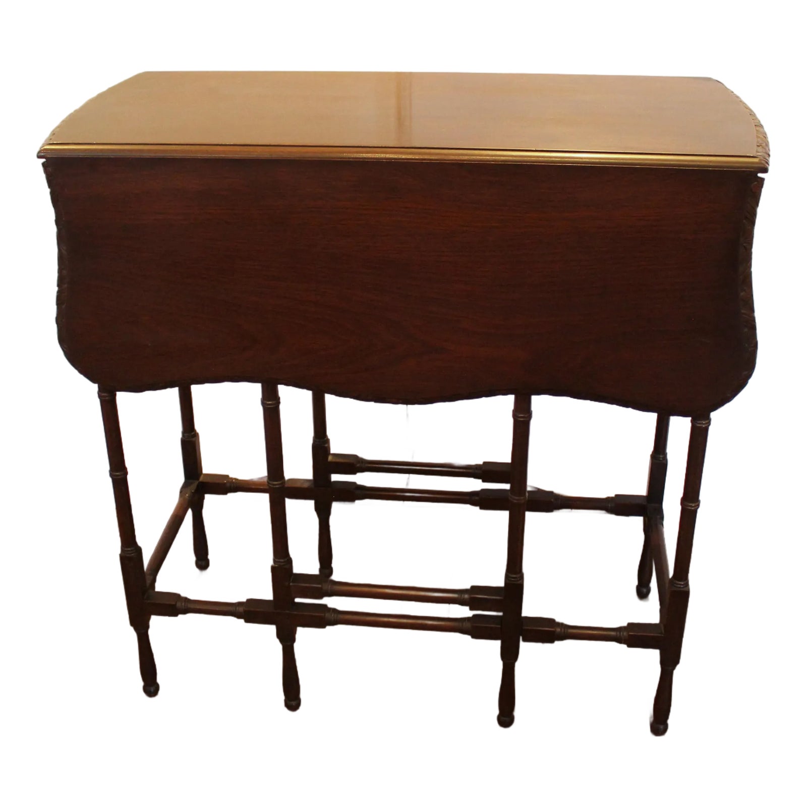 Early 20th Century Edwardian Period English Drop End Side Table | Chairish